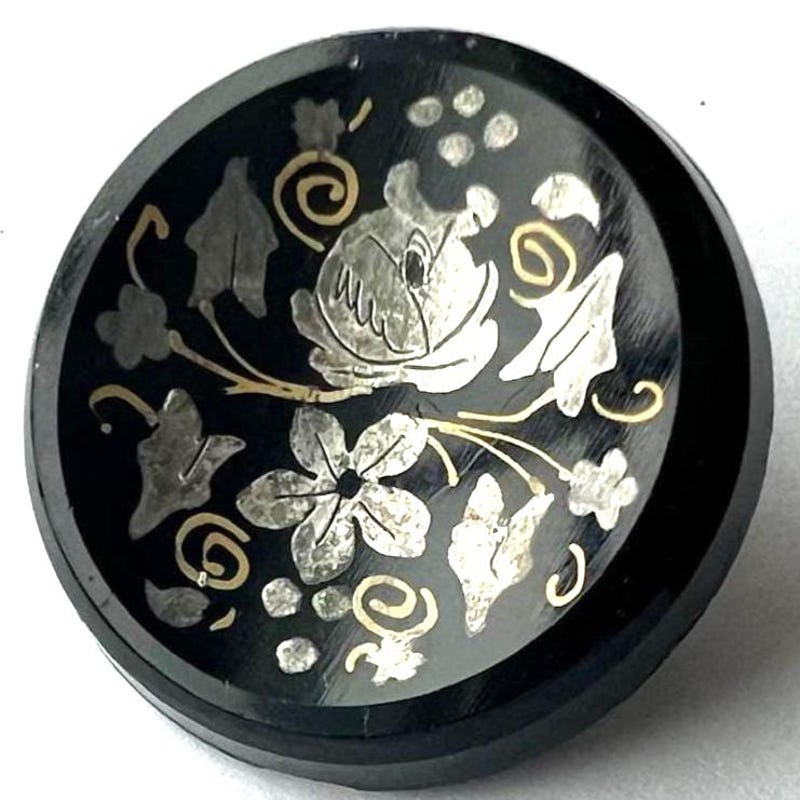 Antique Glass Buttons - Etsy