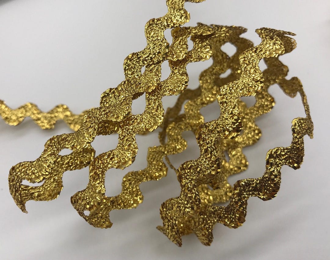 Victorian Metallic Ric Rac Trim~ GOLD~ 3/8" ~ Craft Metallic Rick Rack ...