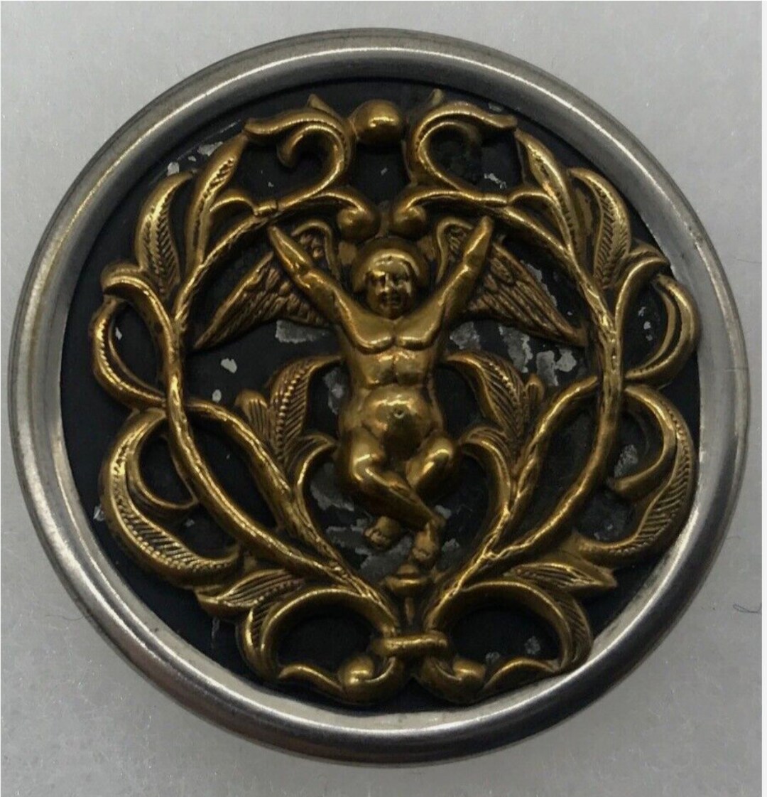 Antique Brass Picture Button ~ Fat Cherub ~ 1-1/2" N8 - Etsy