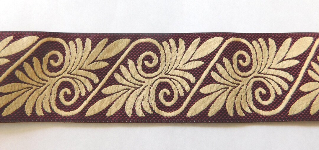 Jacquard Ribbon Trim Scroll Pattern Renaissance Fair Costume Trim ...