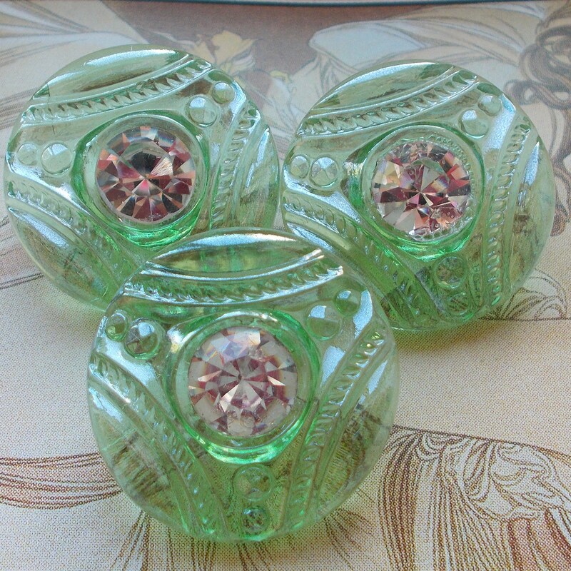 Clear Glass Buttons - Etsy