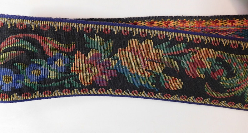VINTAGE Woven Jacquard Tapestry Ribbon Trim 2-1/2 - Etsy