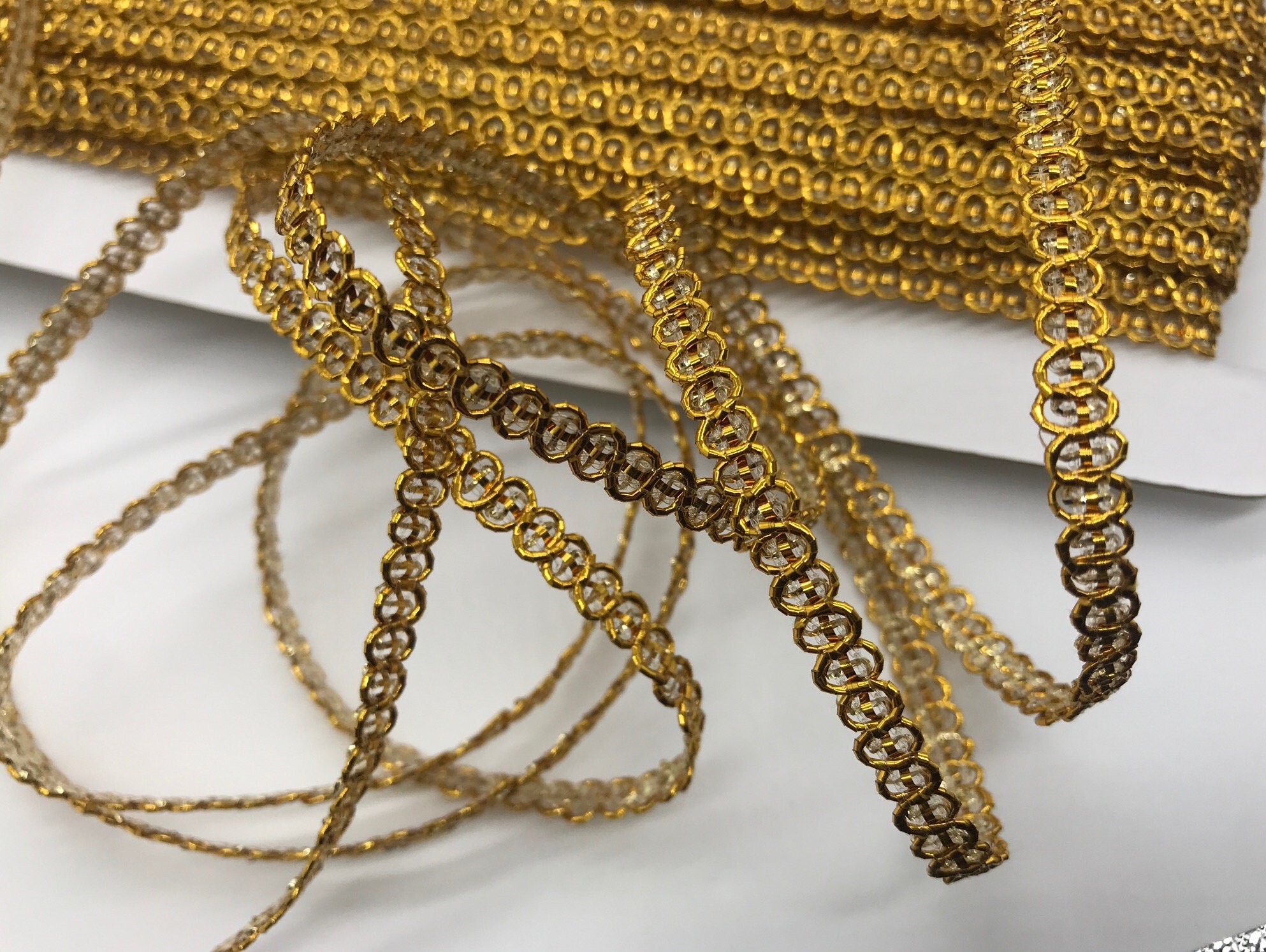 3/16" Metallic Gimp Braid Trim~fancy Embellishment Trims~sparkly Bright ...