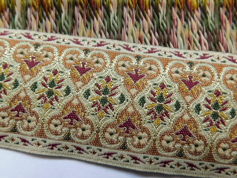 Jacquard Ribbon Trim 2 Regal Pattern Woven Jacquard Ribbon Renaissance ...