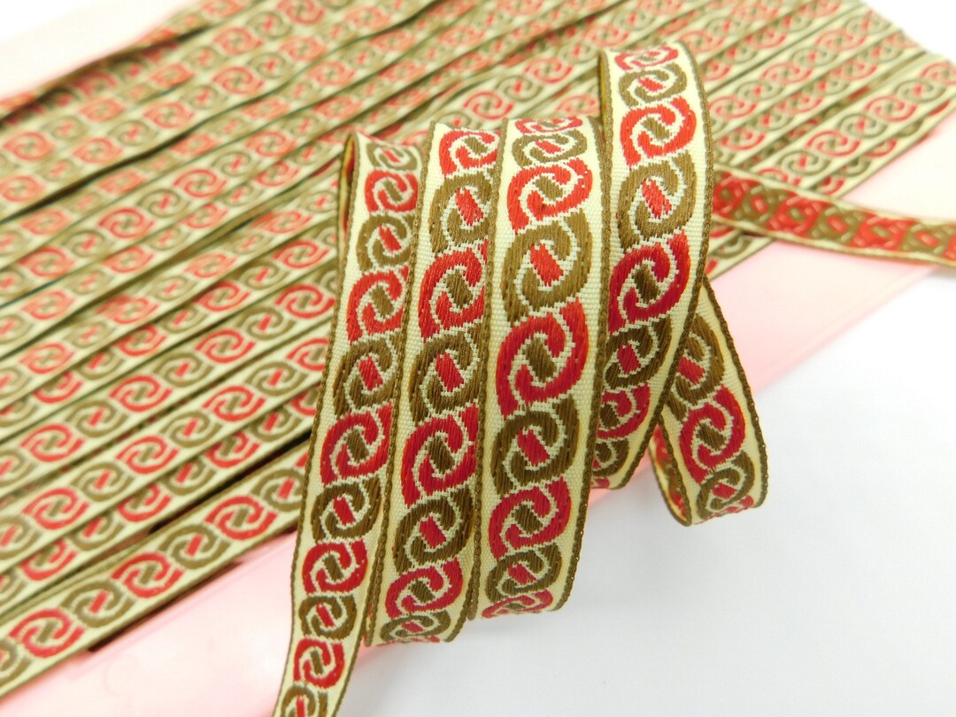 Vintage Narrow Jacquard Ribbon Trimhot - Etsy
