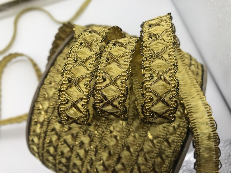 Aztec Gold and Metallic Gold Crossover Braid ~ 5/8" - Etsy