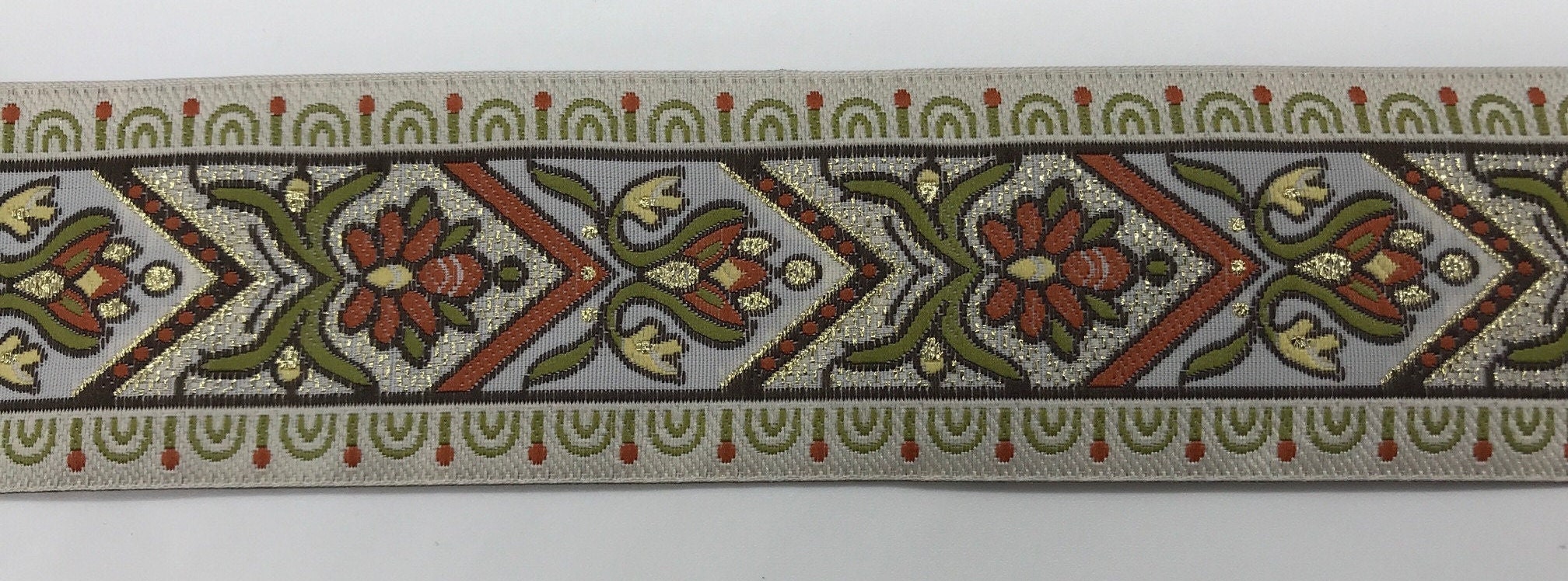 Jacquard Ribbon Trim 2 Regal Pattern Woven Jacquard Ribbon Renaissance ...