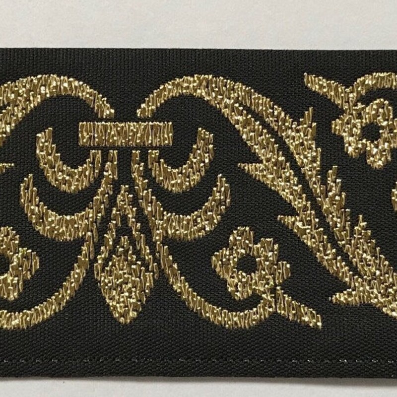 Black Jacquard Trim - Etsy