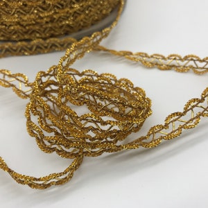 Metallic Gold Single Loop Braid Trim ~ Fancy Embellishment Trim ...