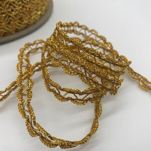 Metallic Gold Single Loop Braid Trim ~ Fancy Embellishment Trim ...
