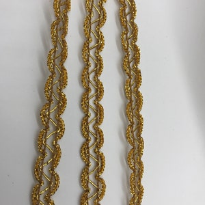 Metallic Gold Single Loop Braid Trim ~ Fancy Embellishment Trim ...