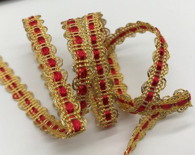 Gold Metallic Gimp Braid Trim~fancy Embellishment Trims~sparkly Bright ...