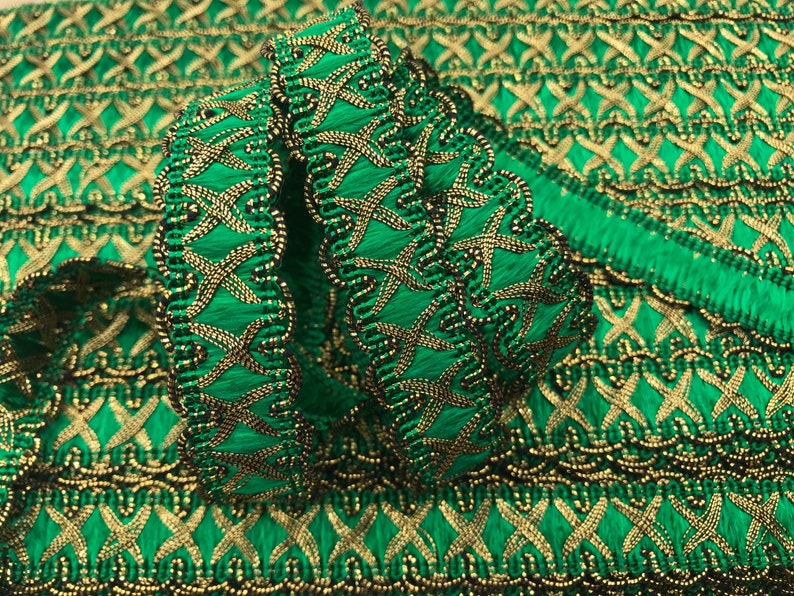 Kelly Green and Metallic Gold Crossover Braid 5/8 - Etsy