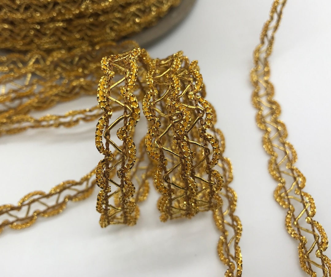 Metallic Gold Single Loop Braid Trim ~ Fancy Embellishment Trim ...