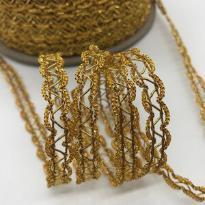 Metallic Gold Single Loop Braid Trim ~ Fancy Embellishment Trim ...