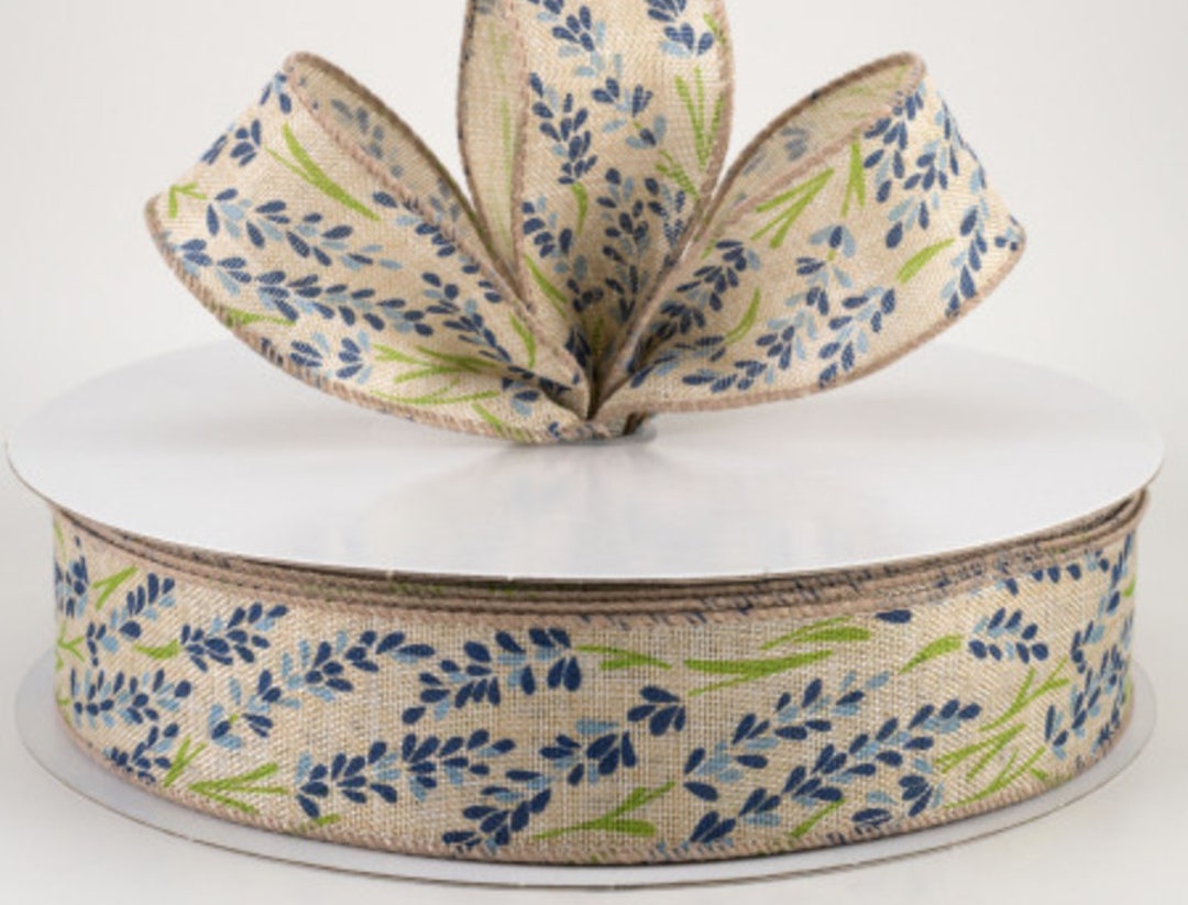 1.5" Bluebonnet Ribbon ~ Blue ~ Craft Wired Ribbon ~ Wreath Dyi~craft ...