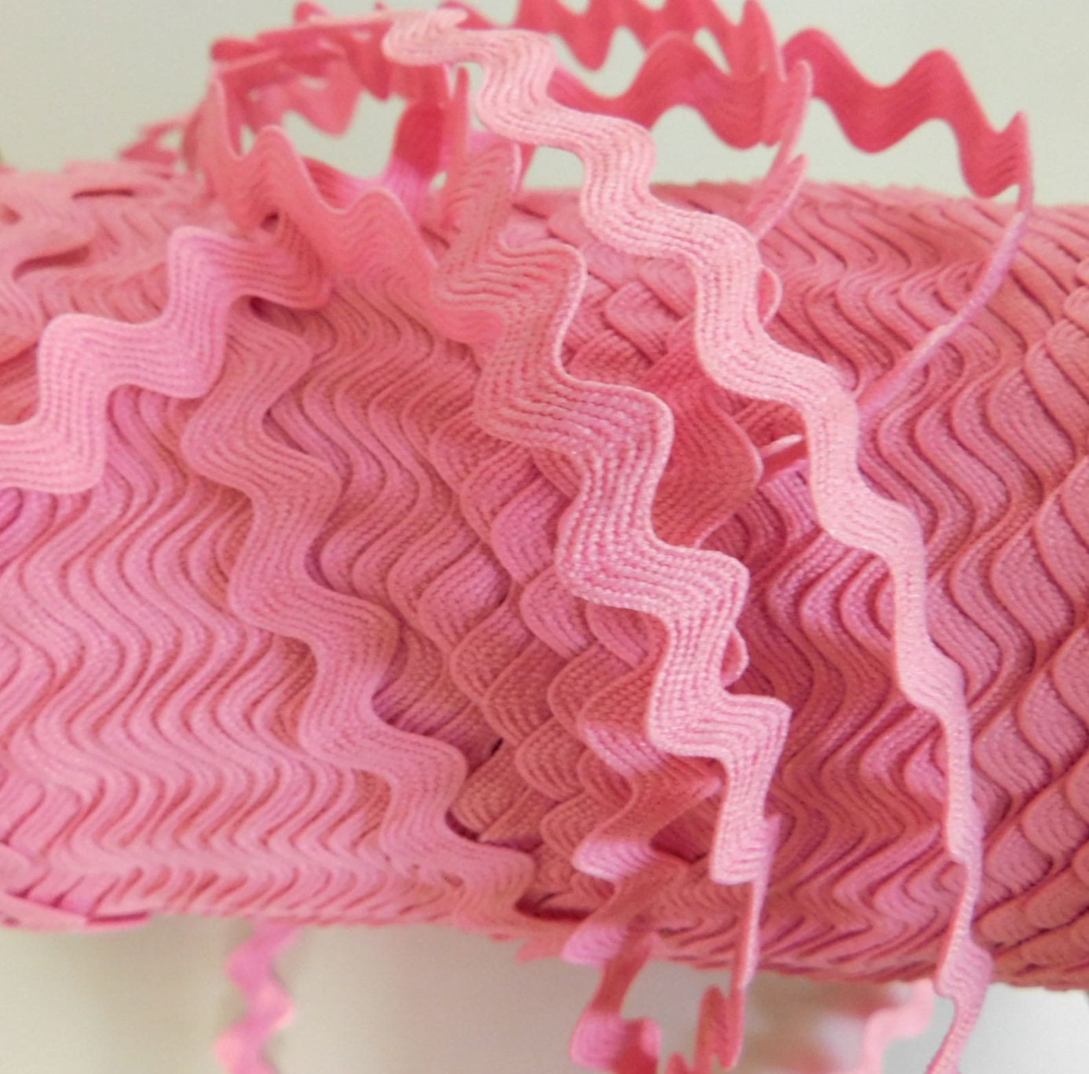 5 Yards Vintage Ric Rac Cotton Trimbright Pink7/16 - Etsy