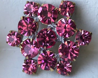 Pink Glass Button | Etsy