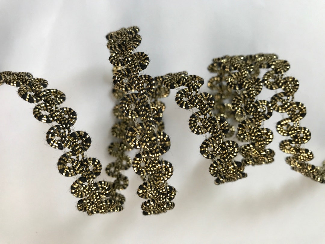 Gimp Braid Trim~dress~pillow~fancy Embellishment Trims~black~gold ...