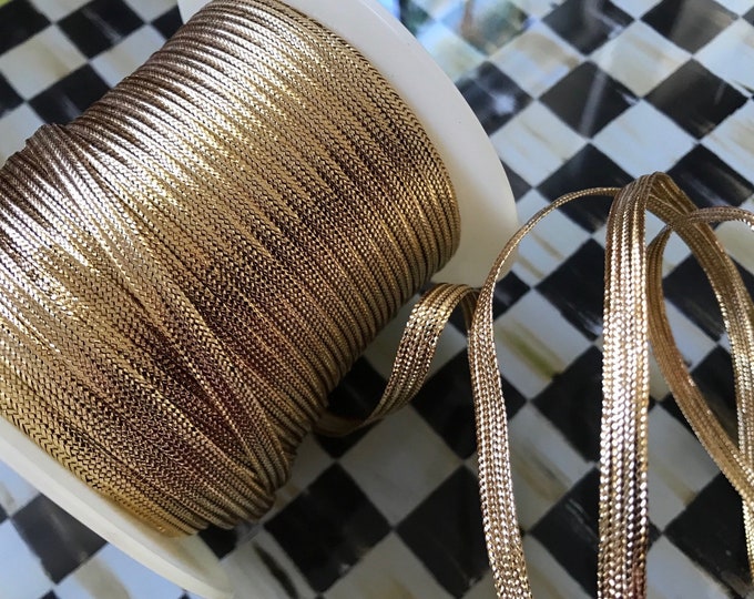 Gold Metallic Gimp Braid Trim~fancy Embellishment Trims~sparkly Bright ...