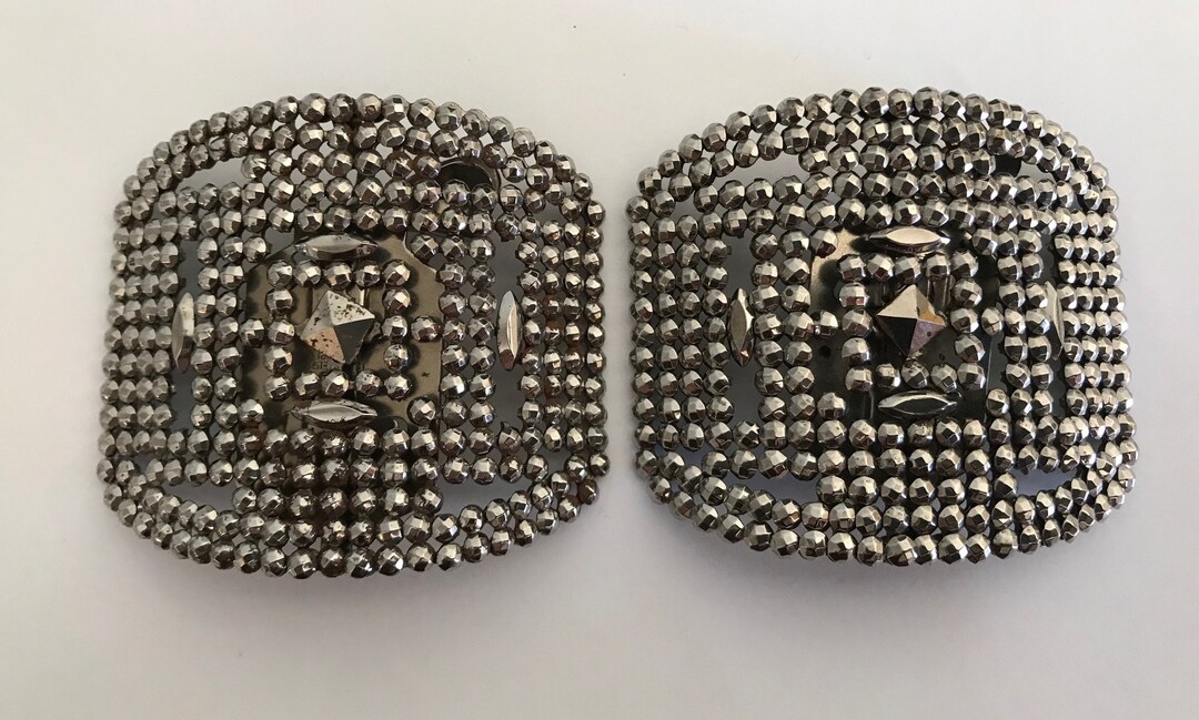 Antique Art Deco Cut Steel Shoe Clips, Ornate Design - Etsy UK