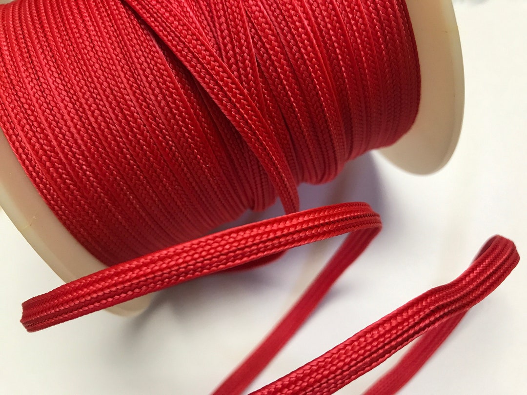 Wired Christmas Red Flat Cord Trim~fancy Embellishment Trims~red~1/4 ...