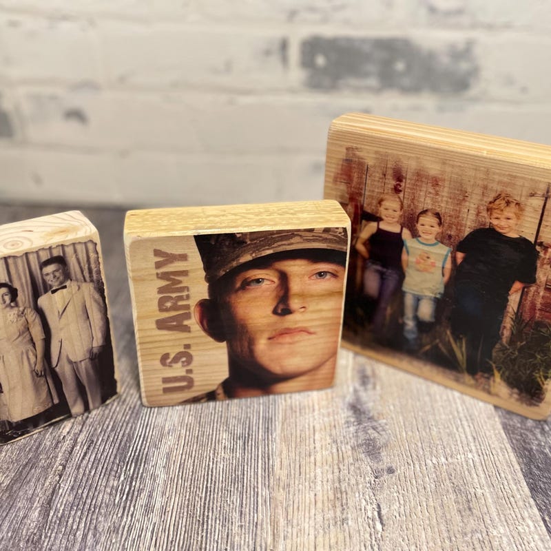 Wood Block Picture Frames - Etsy