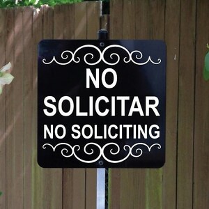 No Solicitar NO Soliciting Sign With Yard Stake. English and Spanish - Etsy