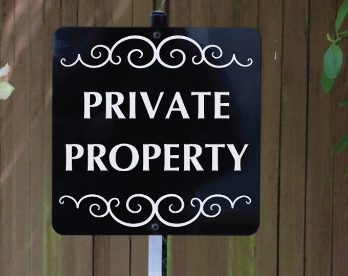 PRIVATE PROPERTY Sign With Attached Yard Stake. Sturdy All - Etsy