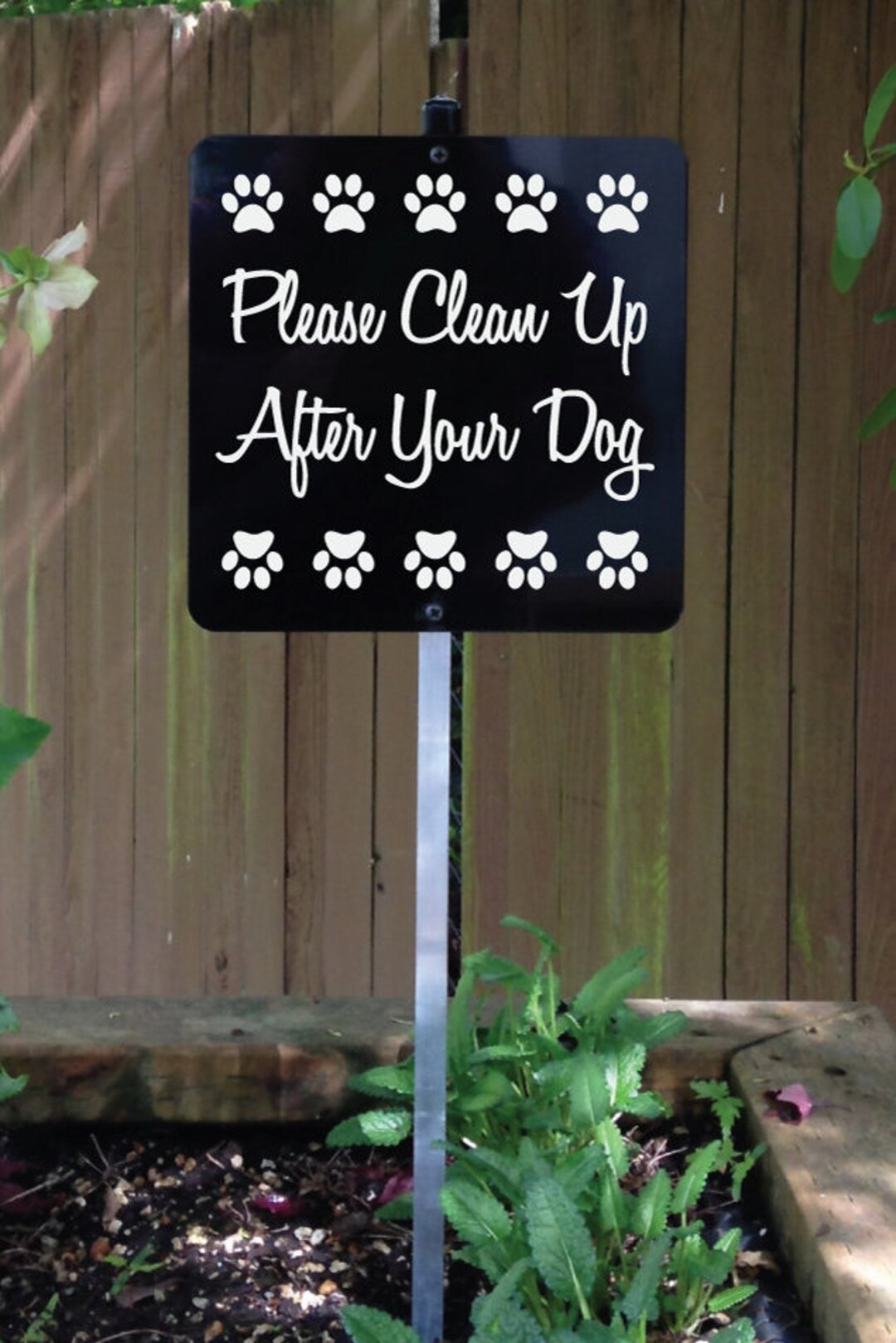 Please Clean up After Your Dog Polite Yard Sign With Attached Yard ...