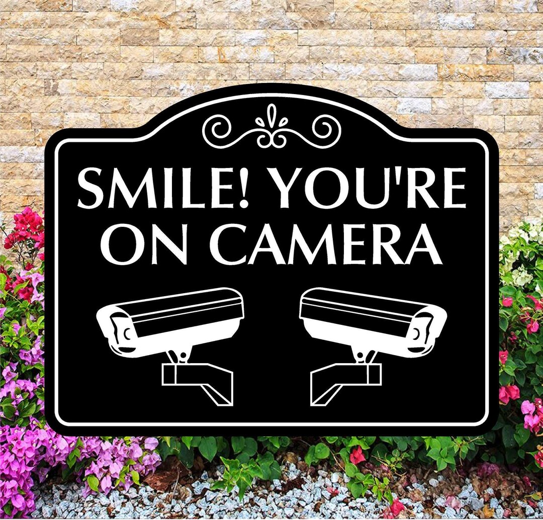 Smile! You're on Camera Sign - Etsy
