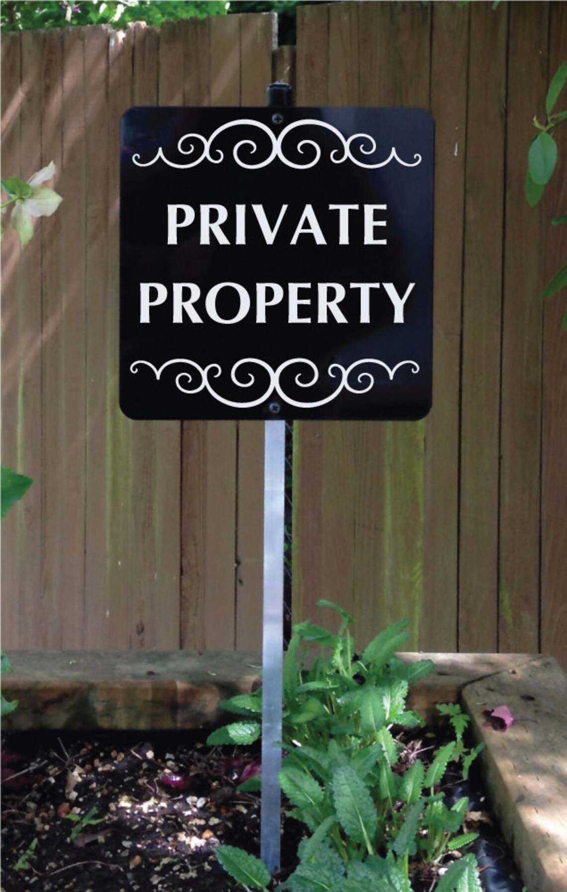 PRIVATE PROPERTY Sign With Attached Yard Stake. Sturdy All | Etsy