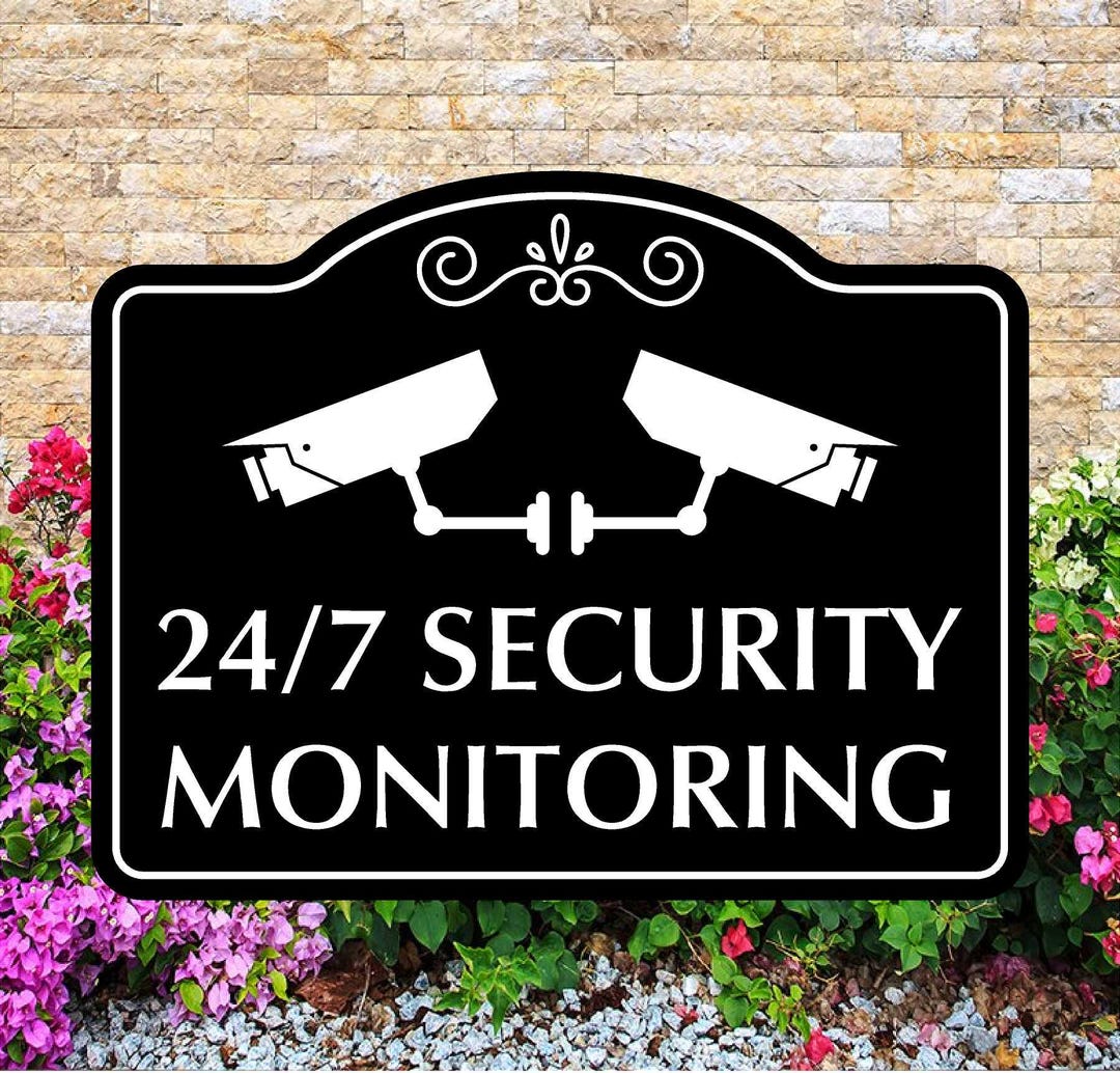 24/7 Security Monitoring Sign - Etsy