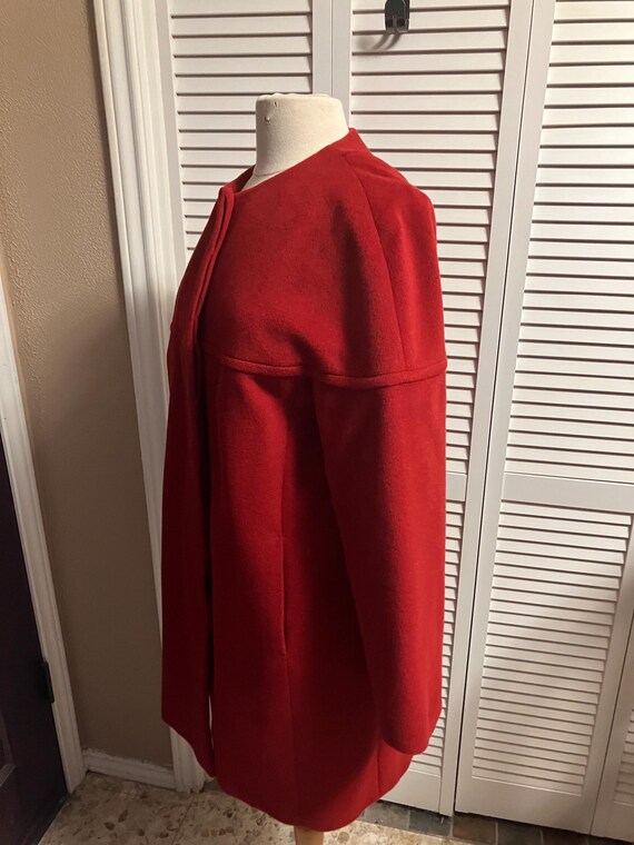 Gorgeous AKRIS Red Wool & Angora Coat size 12 Made in… - Gem