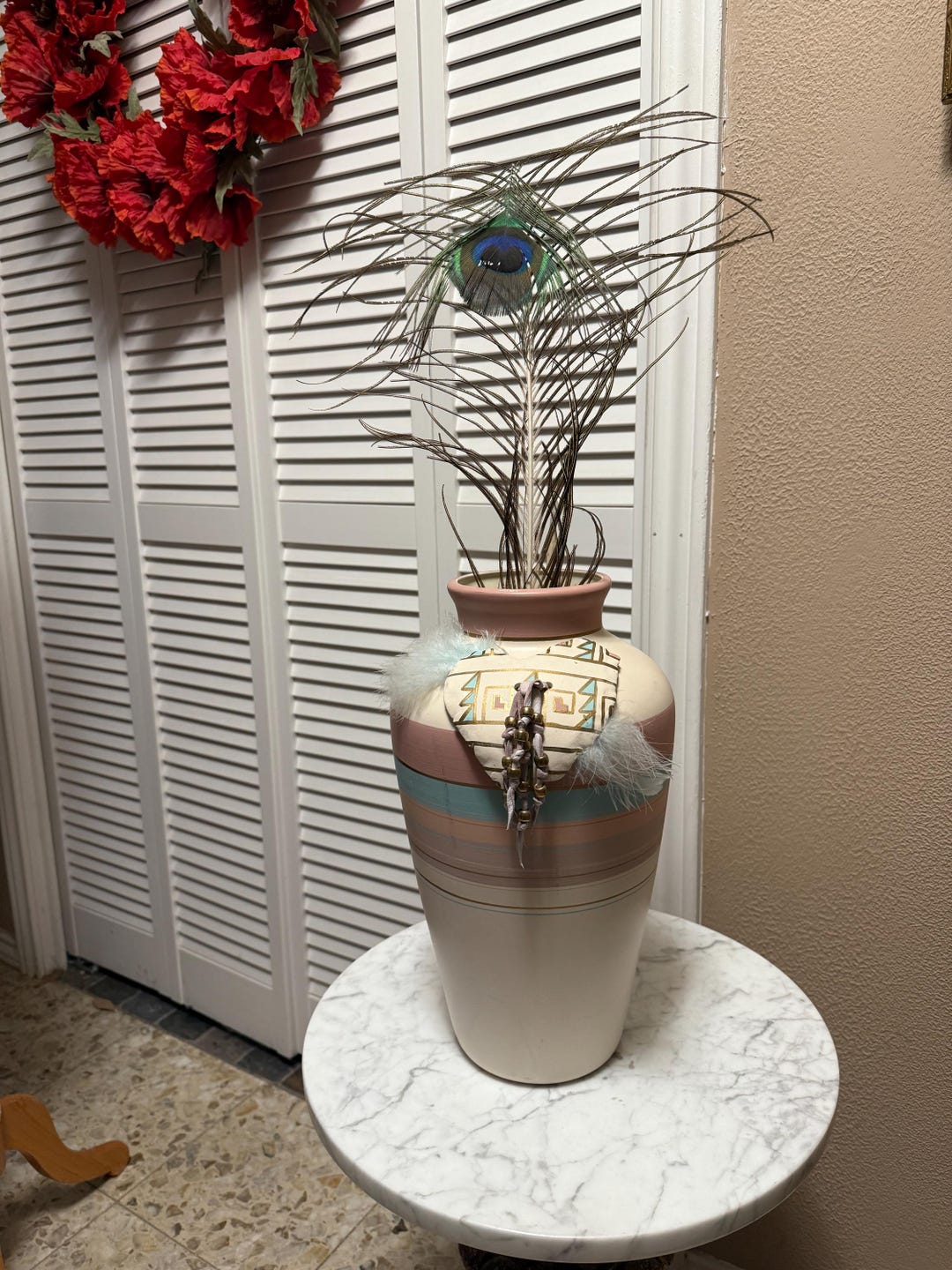 Rare Vintage Hopi Toad Pastel Pottery Hand Painted Original Vase Made ...