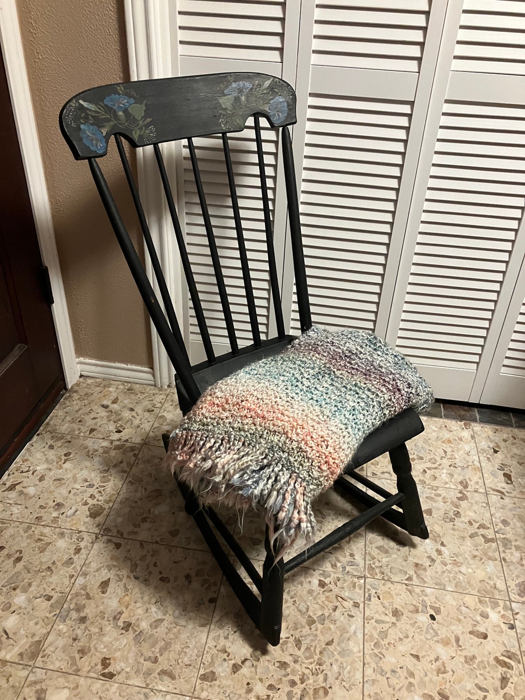 Vintage 1920s New-york Style Ebonized Hand-painted Nichols & Stone ...