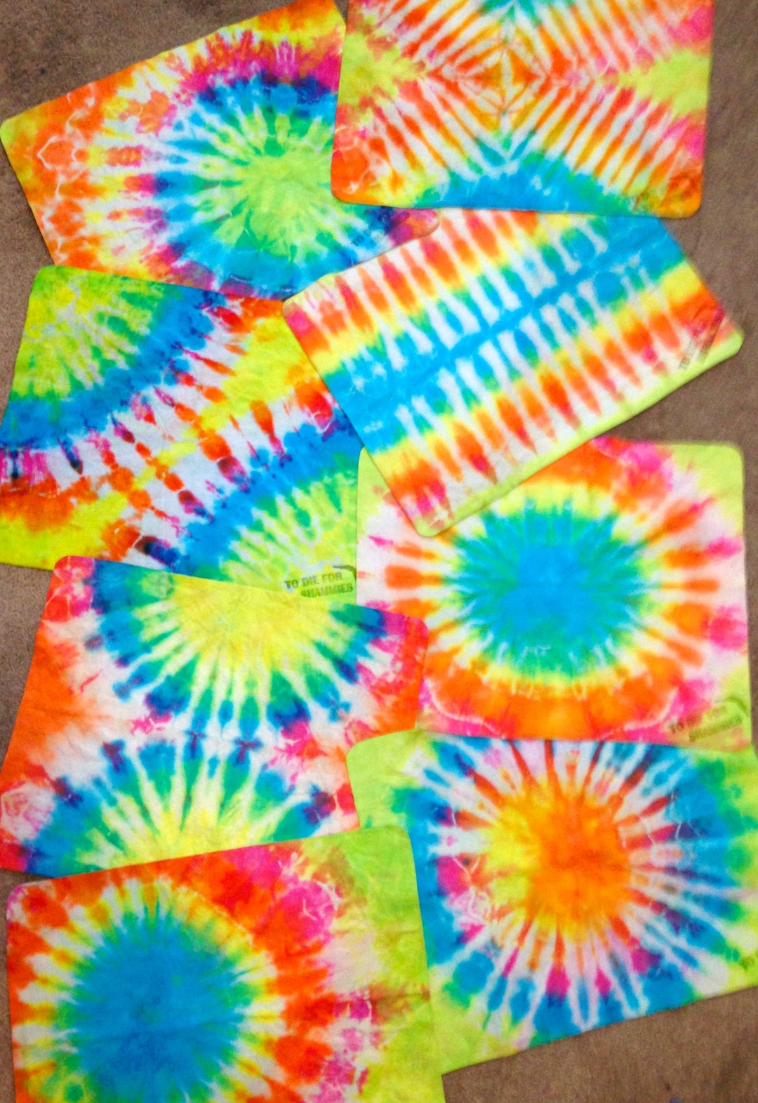 Fluorescent "high Lighter" Bright Tie Dye Shammies Shammy Sammy ...