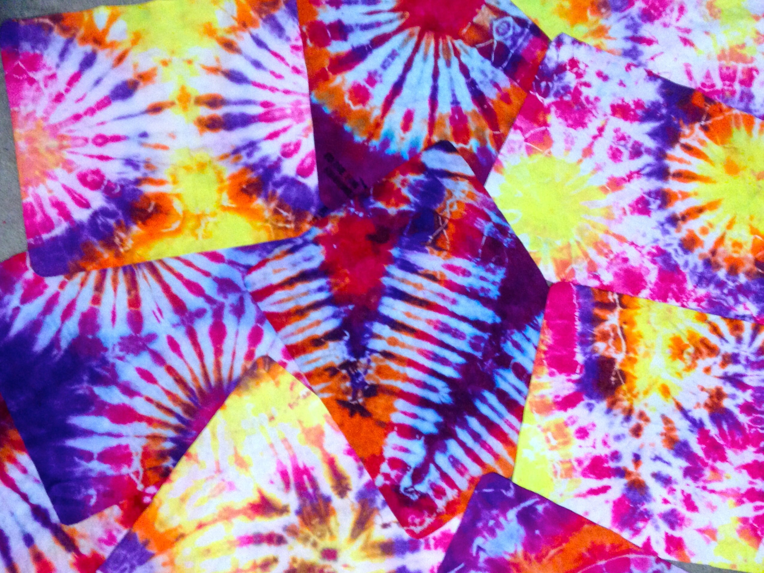 Pink/ Red/ Yellow Tie Dye Shammy Sammy Shammies Chamois Sports Drying ...