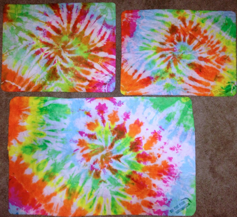Fluorescent "high Lighter" Bright Tie Dye Shammies Shammy Sammy ...