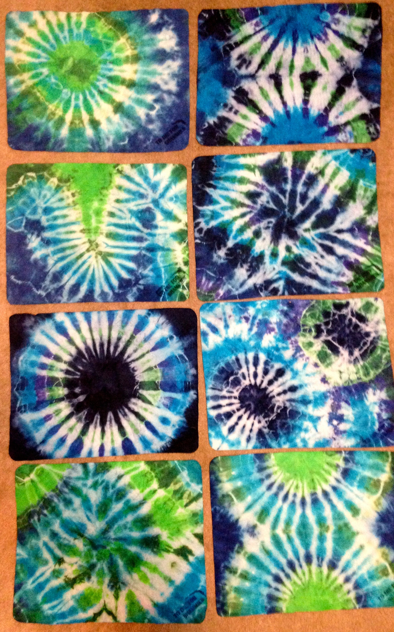 Turquoise/blue/navy/green Tie Dye Shammy Sammy Shammies Chamois Sports ...