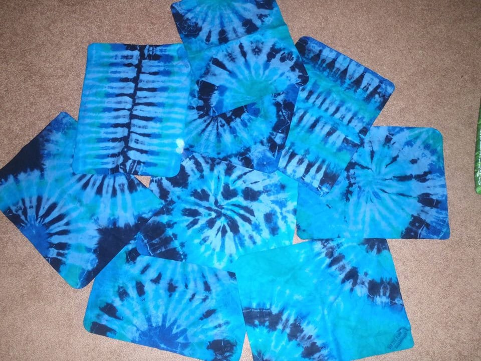 Turquoise/blue/navy/green Tie Dye Shammy Sammy Shammies Chamois Sports ...