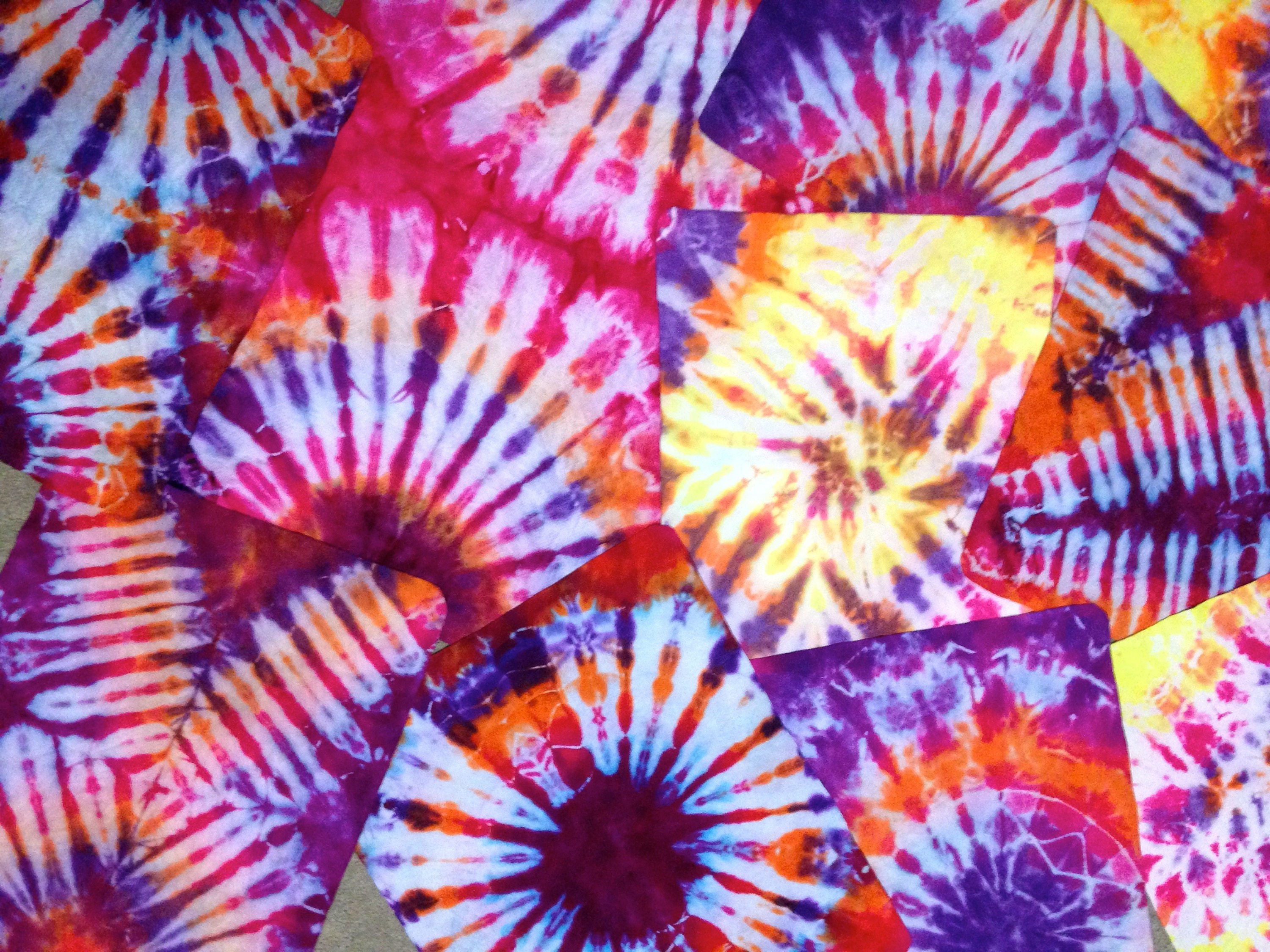 Pink/ Red/ Yellow Tie Dye Shammy Sammy Shammies Chamois Sports Drying ...