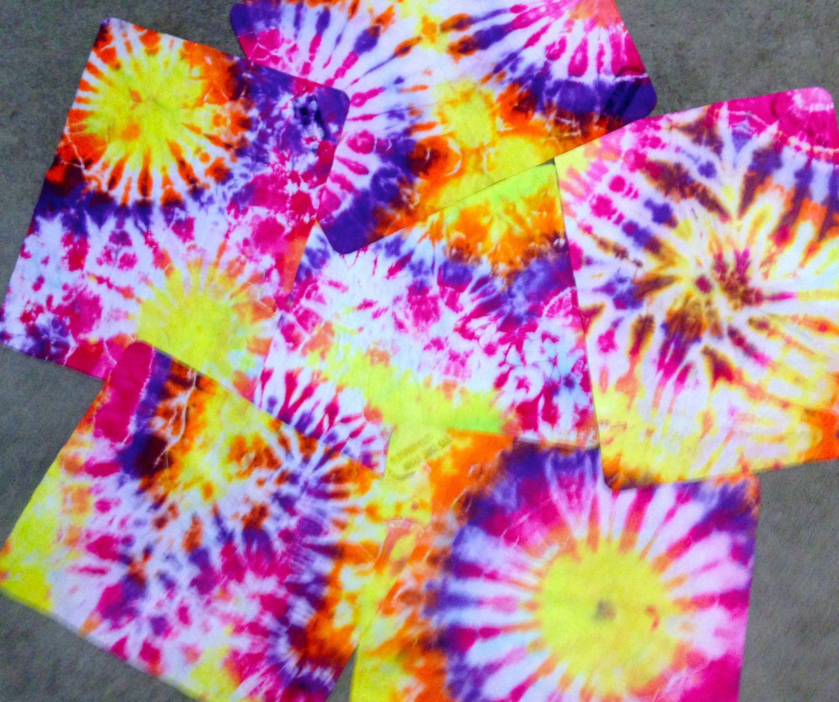 Pink/ Red/ Yellow Tie Dye Shammy Sammy Shammies Chamois Sports Drying ...