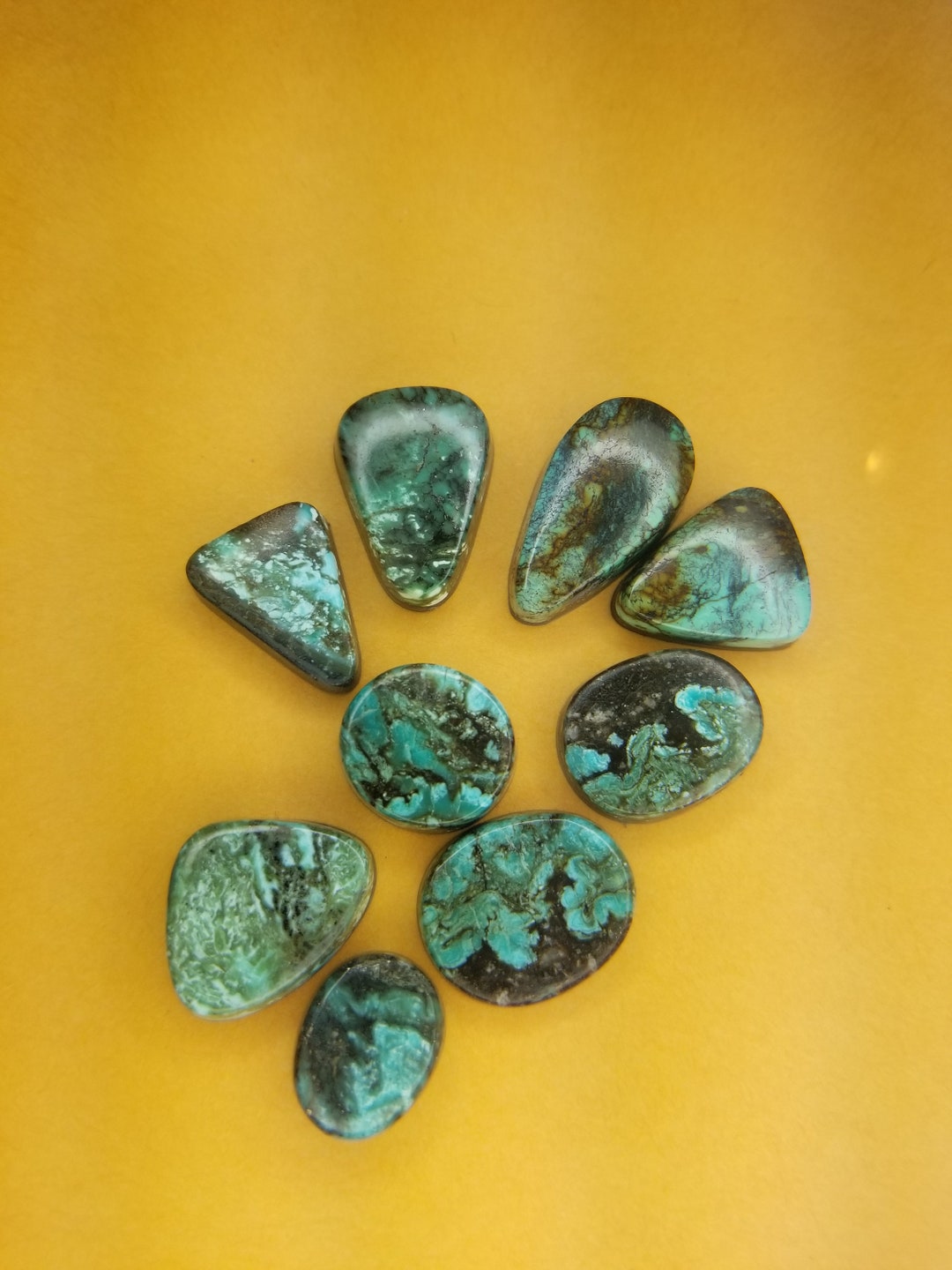 Natural Smokey Bisbee Turquoise Cabochons - Etsy