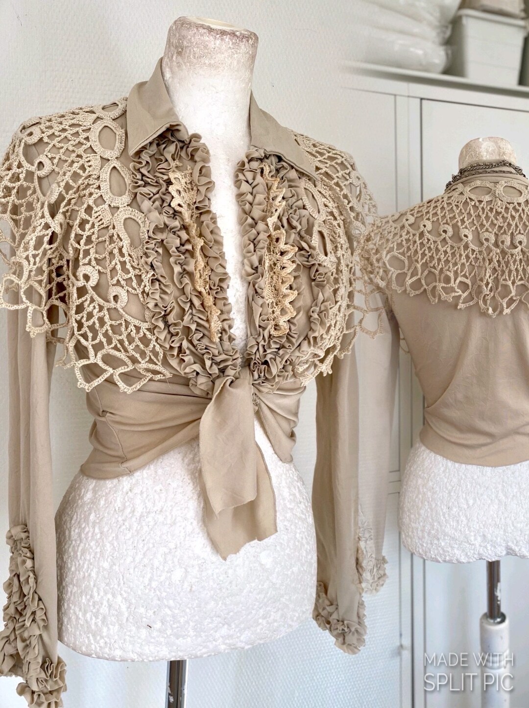 Ragged Boho Shirt, Victorian Style Ruffled Blouse - Etsy