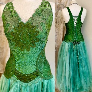 Green Fairy Wedding Dress ,bridal Gown for Faries, Rustic Raw Rags - Etsy