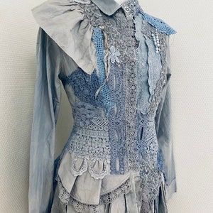 Handmade Ragged Boho Shirt, Victorian Style Ruffled Blouse, Unique Gift ...