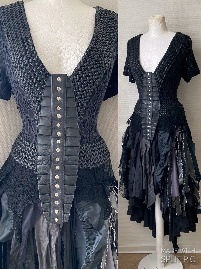 Witches Wedding Dress,black Vampire Statement Dress Rawrags - Etsy