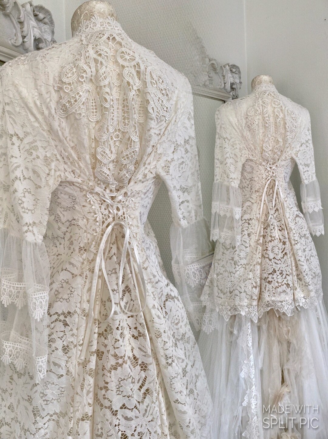 Boho Lace Cardigan Wedding Jacket , Bridal Coat Unique Raw Rags - Etsy