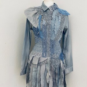 Handmade Ragged Boho Shirt, Victorian Style Ruffled Blouse, Unique Gift ...